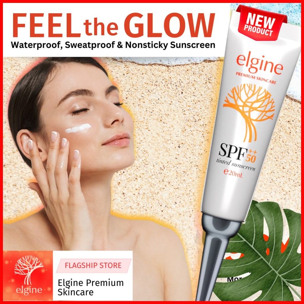 ELGINE PREMIUM SUNSCREEN - Tinted Face Sunscreen with SPF 50 for ...