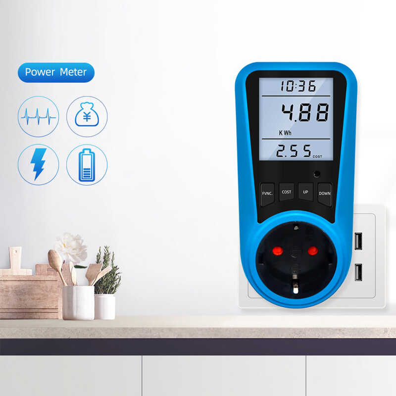 PC 1 In Electrical Monitor Para Sa Power Usage House Smart Energy Meter ...