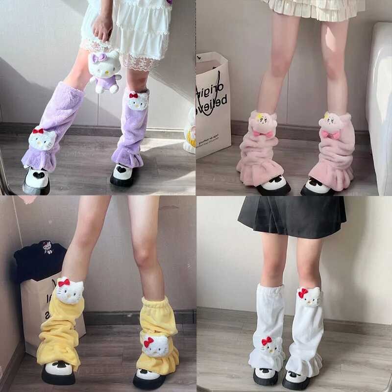 10 Winter Kawaii Sanrio Hello Kitty Plush Babae Girly Heart Over Knee ...