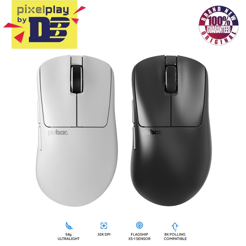 Pulsar Xlite V4 Ultralight Weight eSports Mouse Size 2 (White, Black ...