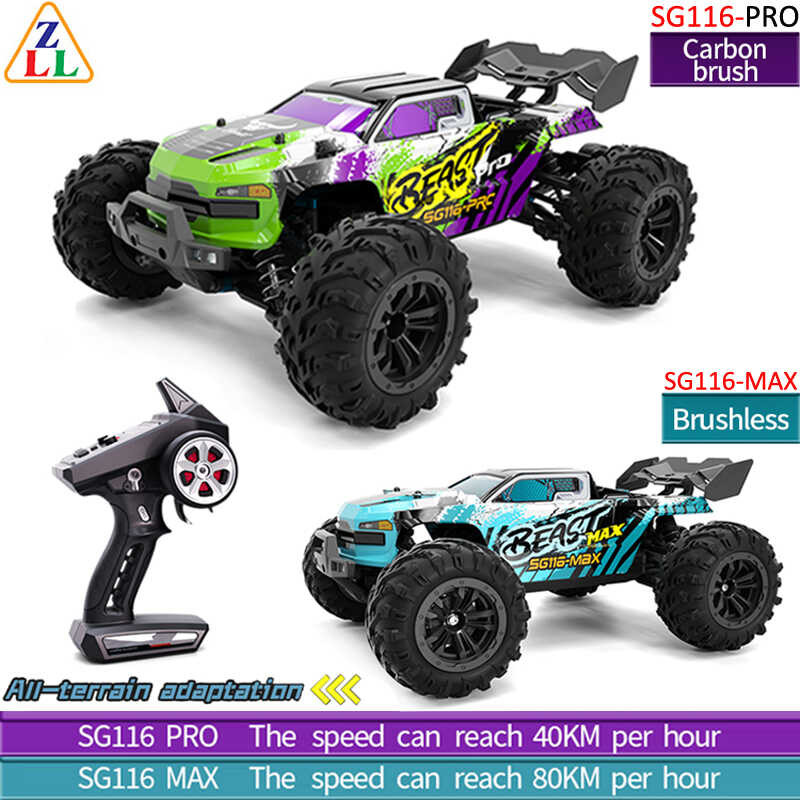 1:16 MAX 4WD 80KM/H High Speed RC Waterproof Truck Racing Car Brushless Electric Off-Road Drift ...