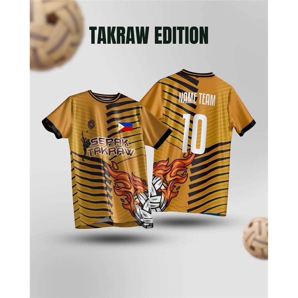 【Free Custom Name & Number】STL Sepak Takraw League Full Sublimation Jersey T-shirt | Shopee ...