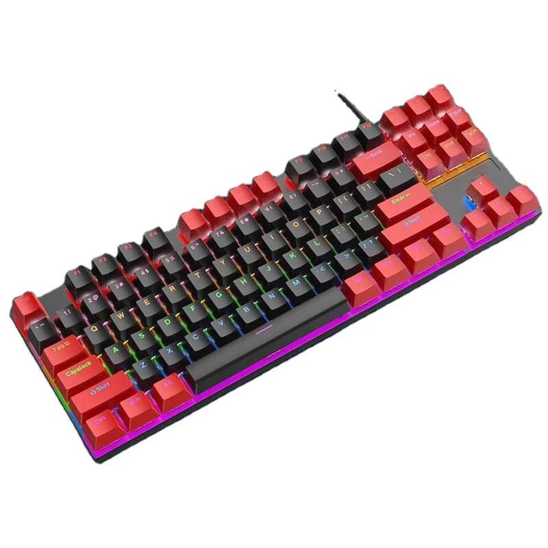 Wired TKL 87 Keys RGB Computer Ergonomic Gaming Nical Keyboard | Shopee ...
