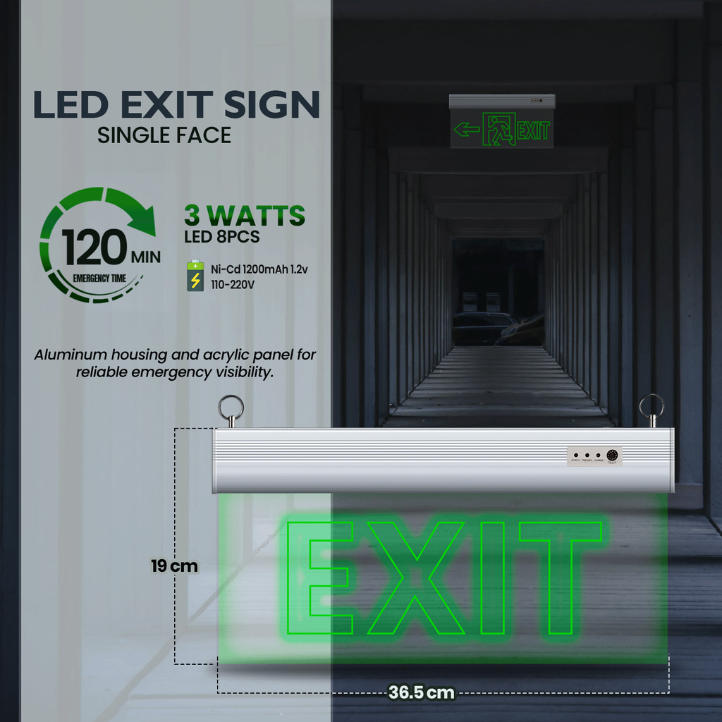 High Quality EXIT Light Signage LED Light Emergency EXIT / Single Face ...
