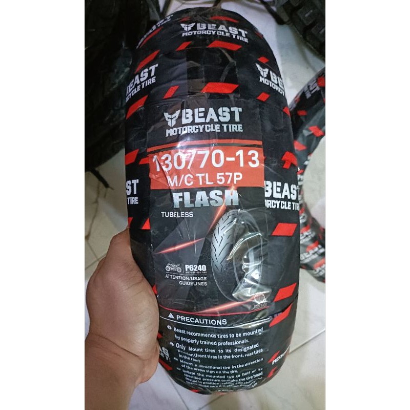 ⊡ ︎ Beast Tire Flash P6240 Nmax 130/70-13 & 110/70-13 | Shopee Philippines