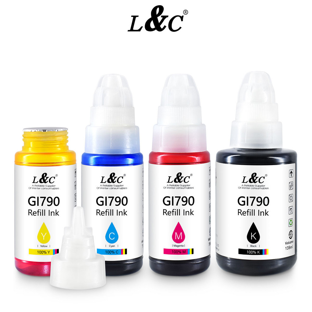 L&C Ink Refill ink for 790 890 Ink Dye Ink For Canon Printer G1010 ...