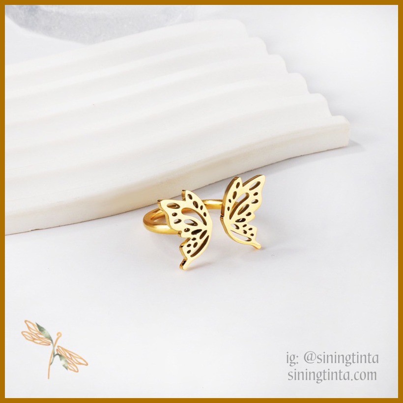 Mariposa Ring in Stainless Steel | Shopee Philippines