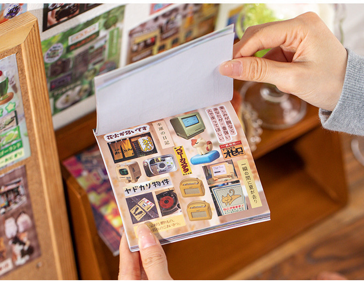 Japanese Vintage Sticker Book - Retro Sticker for Scrapbook Journal ...