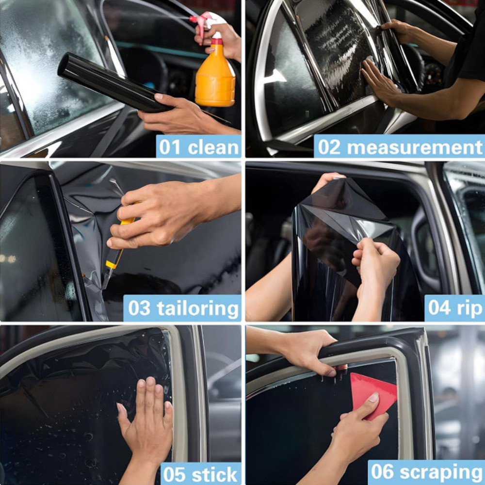 300cm/118.11in Window Tinted Glass Sticker Car Sun Shade Privacy Tint ...
