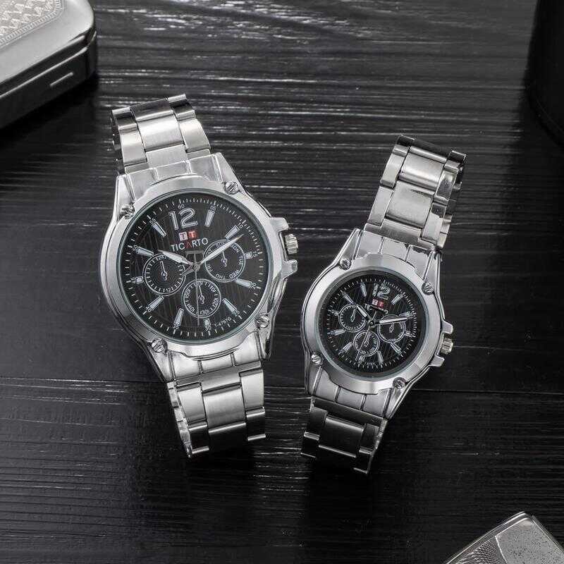 Waterproof Watch Ticarto Stainless Steel Watch Pointer Fashion Pair ...