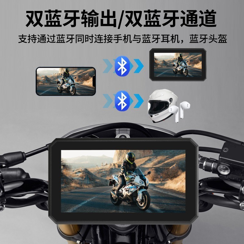 Portable 5.5 Inch Dash Cam IP65 Waterproof Wireless Carplay Android ...