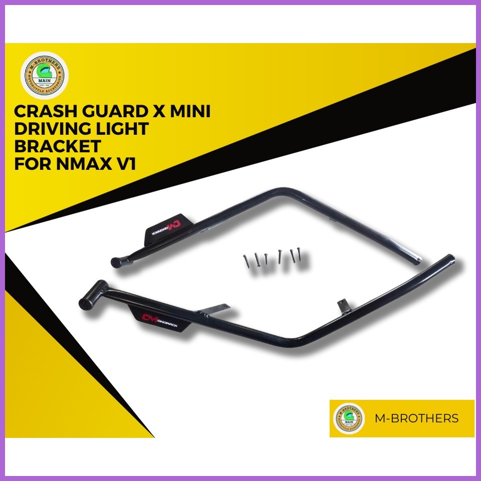 Crash Guard x Mini Driving Light Bracket for Pcx, Nmax V1-V2, and Aerox ...