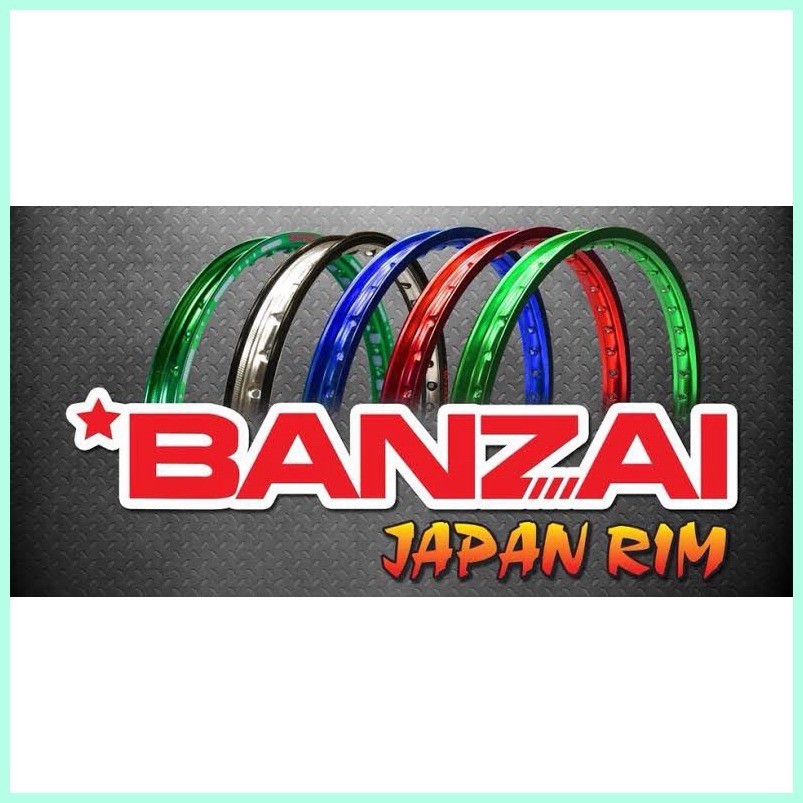 ♀ ☬ Banzai Rim Japan (SOLD Per PIECE) Rim Colored Alloy (1PC) | Shopee ...