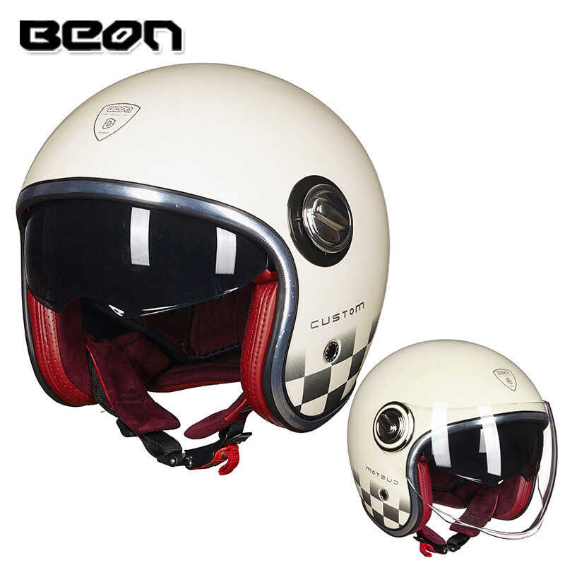official beon BEON store B-108A 3/4 open face retro helmet Casque Moto ...