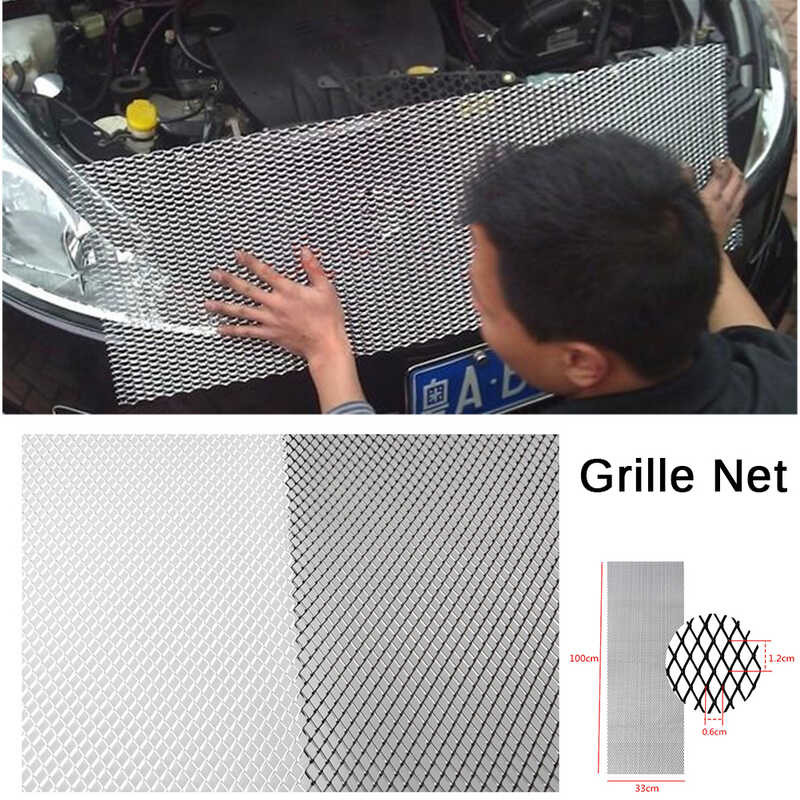Aed 6*12Mm Universal Aluminum Vehicle Black Body Grille Net Mesh Grill ...