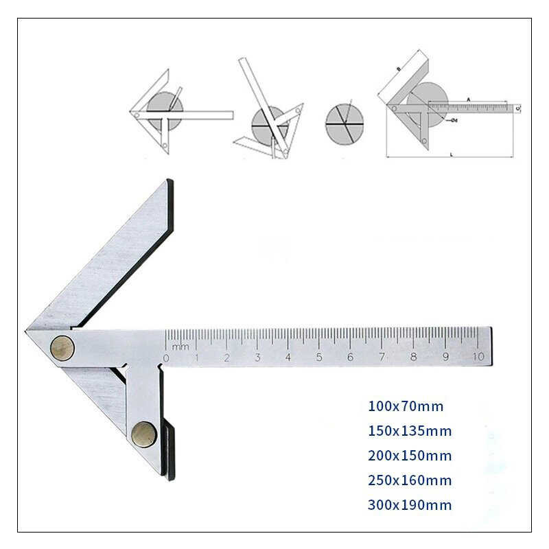 Square Centering 100/150/300MM G Round Bar Marking Center Finding Gauge ...