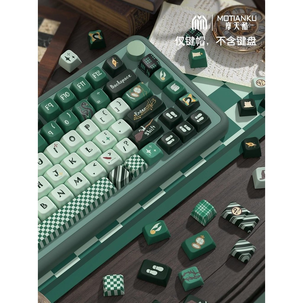 Ferris Cool Slytherin Theme Keycaps MDA Height Sublimation Keyboard ...