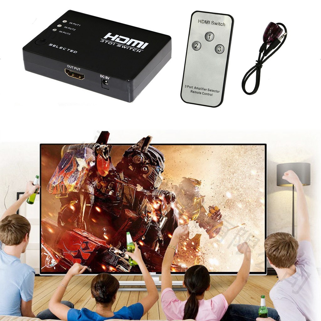 in stock HDMI Auto Switch Extender Switcher Splitter Hub for 4K TV HDTV ...