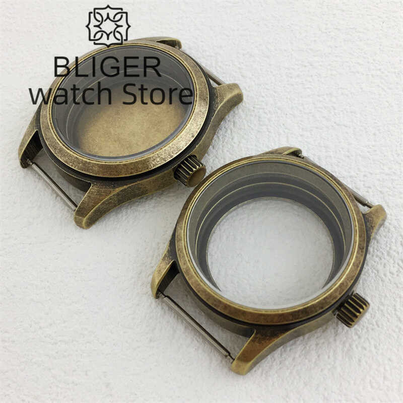BLIGER 36Mm 39Mm Bronze Dome Sapphire Glass Diver Brushed Pilot Watch ...