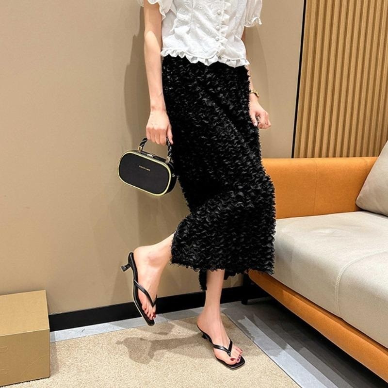 Size 35-42 Soft Leather Square Toe Slippers Legged Sandals Versatile ...