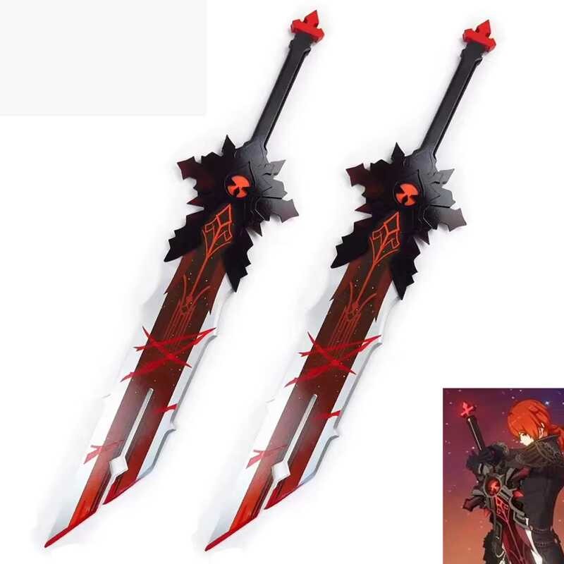 120Cm Wolf's Gravestone Diluc Ragnvindr Cosplay Prop Anime Wooden Sword ...