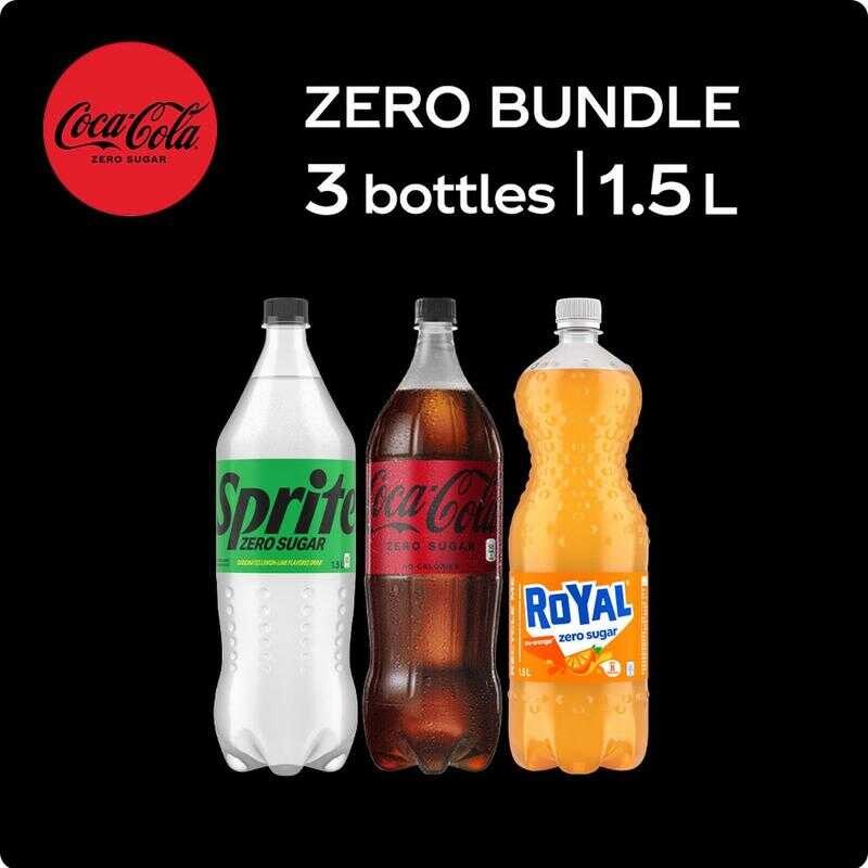 Coca-Cola, Royal, Zero Sugar Softdrinks Bundle 1.5L - Pack Of 3 ...
