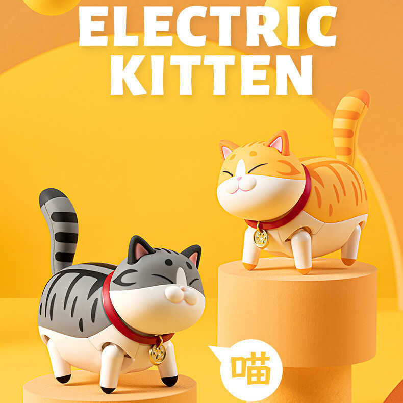 Take Meow Away Electric Cat Bd Box Toy Self-propelled Little Cat Cute ...