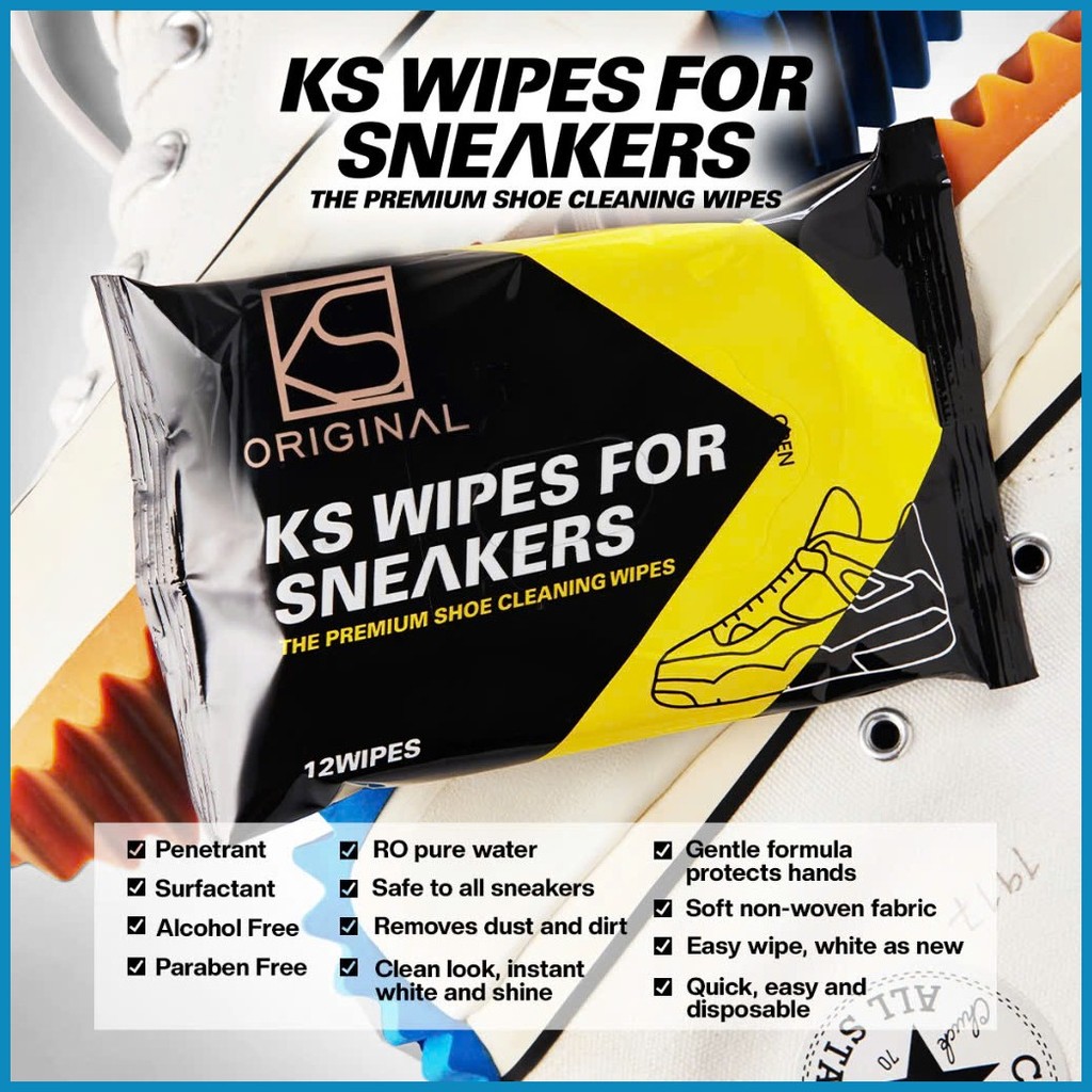 KSORIGINAL KS Wipes for Sneaker Cleaning White Shoes Best Shoe Care ...