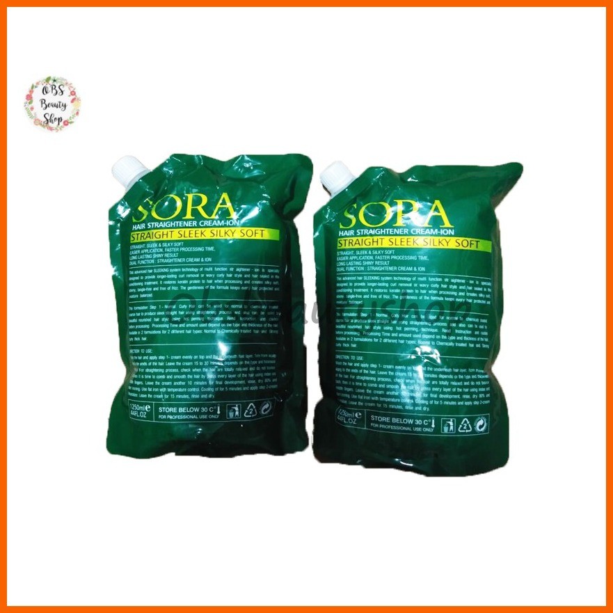 Sora Organic Hair Rebonding Rebond Cream Set Straightener Cream-ion ...