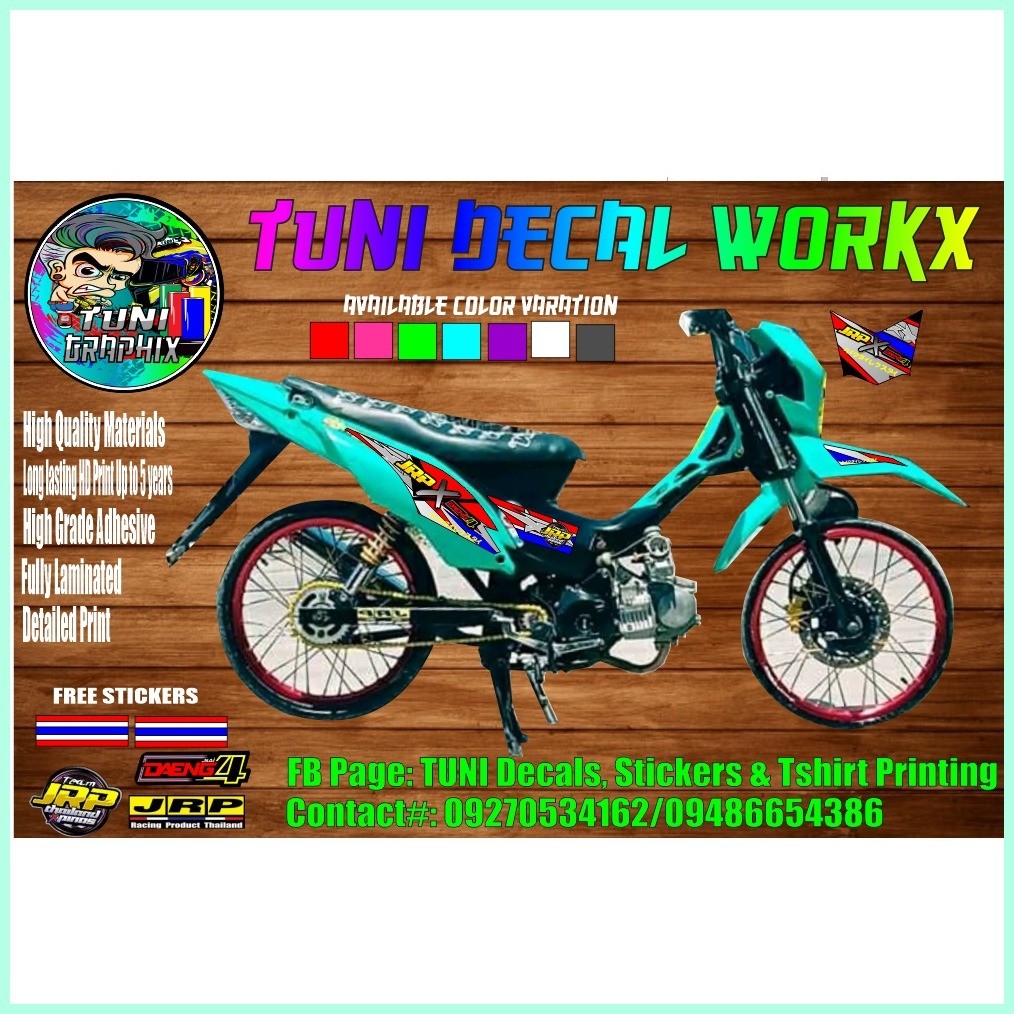 Honda XRM Trinity 125 Decal Sticker v1 ( JRP DECAL DESIGN STOCK SIZE ...