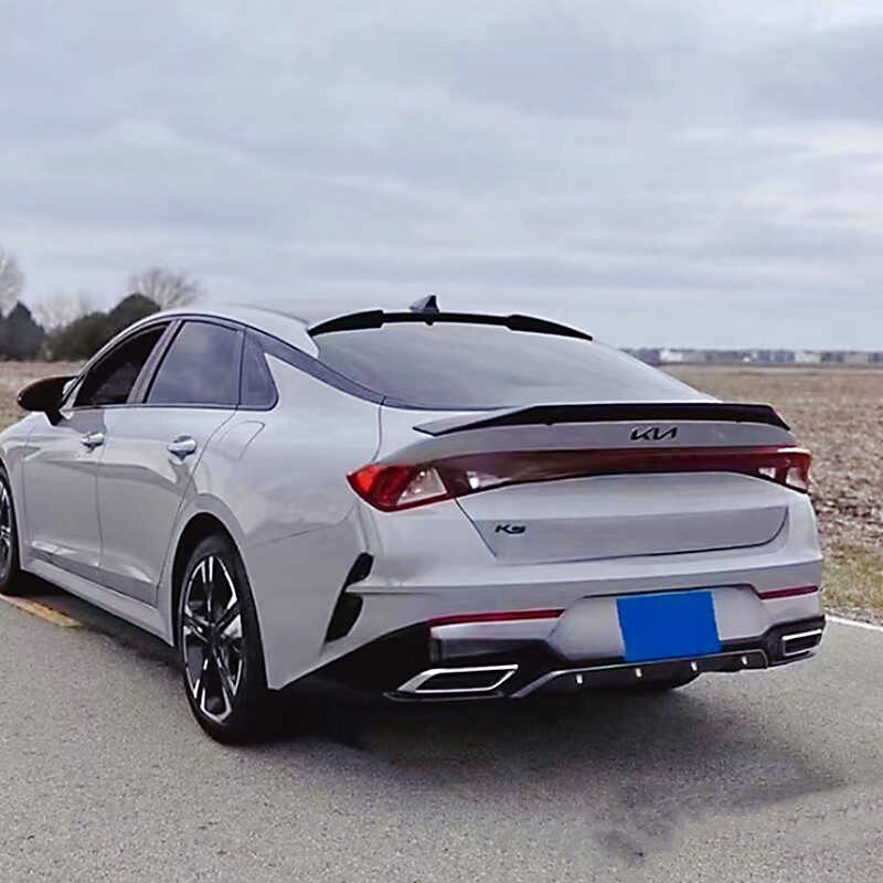 Kia For Optima GT 2020-2024 K5 Dl3 ABS Plastic Black/ Carbon Fiber Look Rear Trunk Lip Spoiler ...