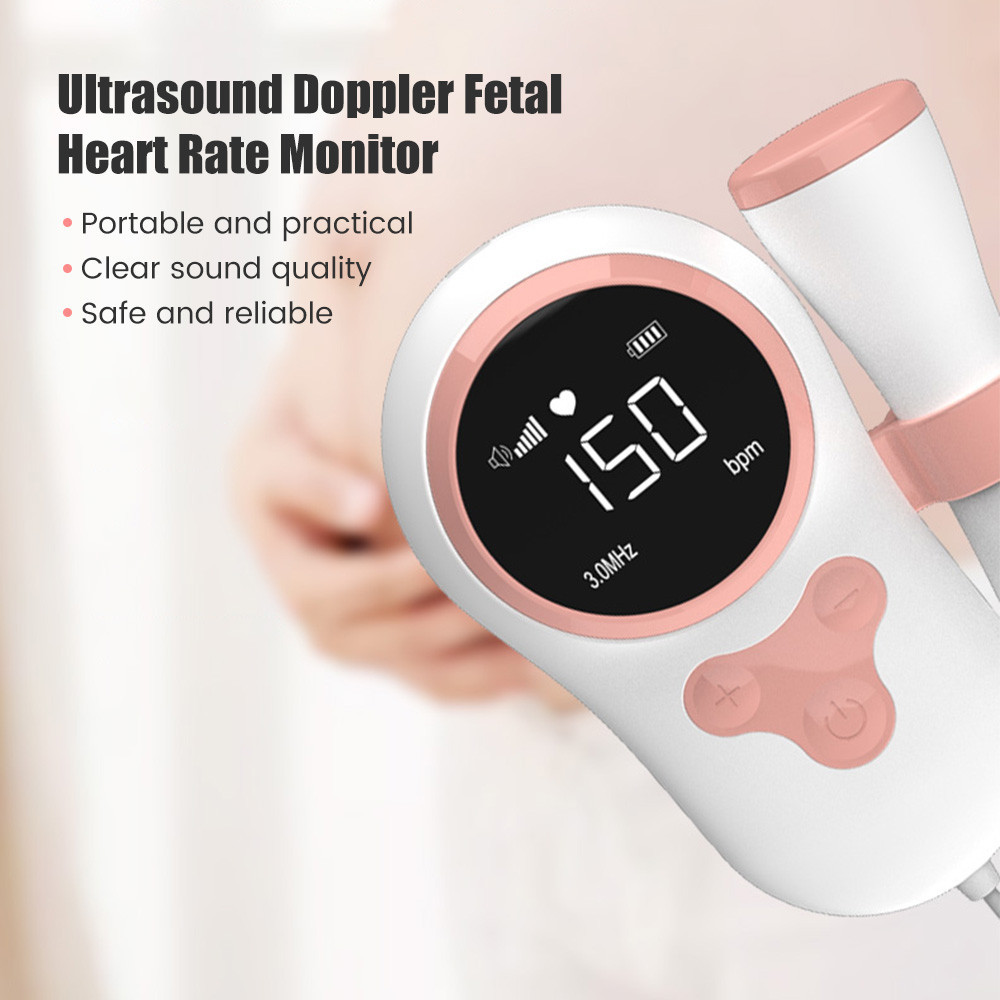 JBMBHC Fetal Doppler Heart Rate Monitor For Baby Heartbeat Sound ...