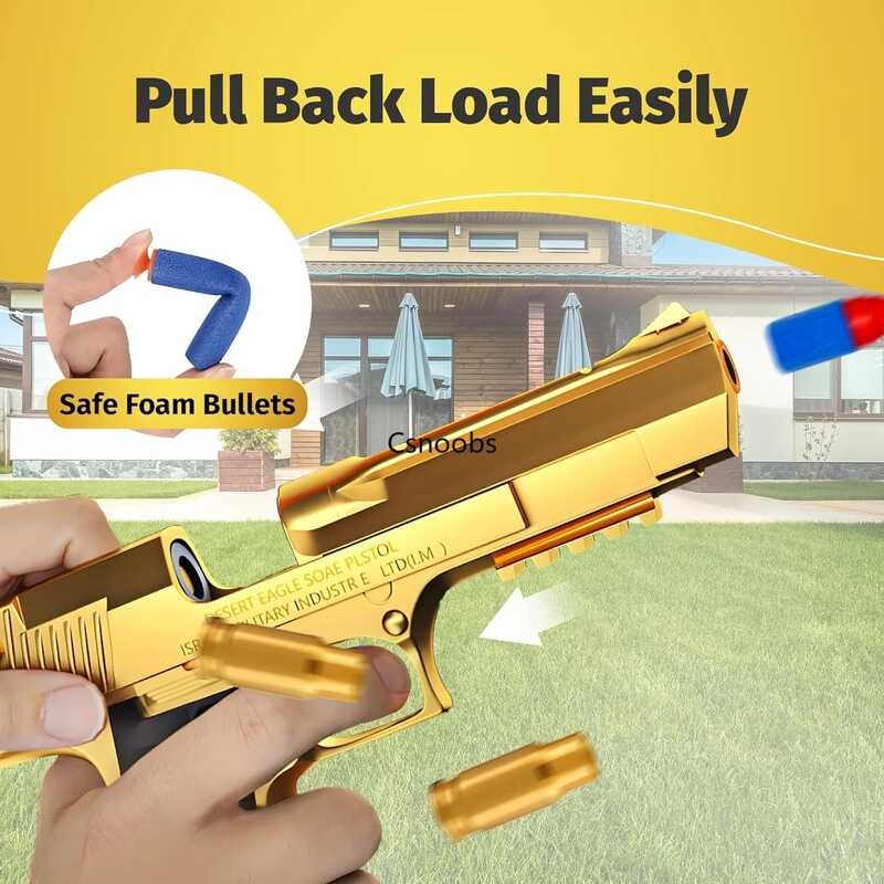 SK Shell Ejecting Desert Eagle Eduional Toy Soft Bullet Blaster Para Sa ...