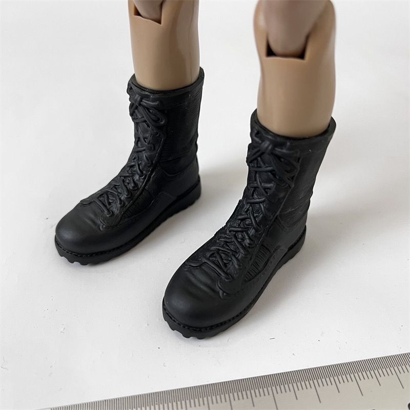 1/6 Soldier Parts Black Shoes Hollow Combat Boots Tactical Shoes ...