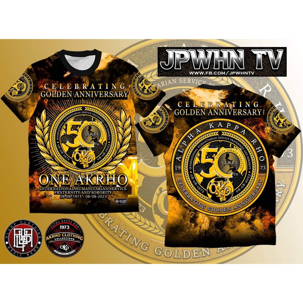 2025 AKP 50th Anniversary Frat Shirt Alpha Kappa Rho Full Sublimation T ...