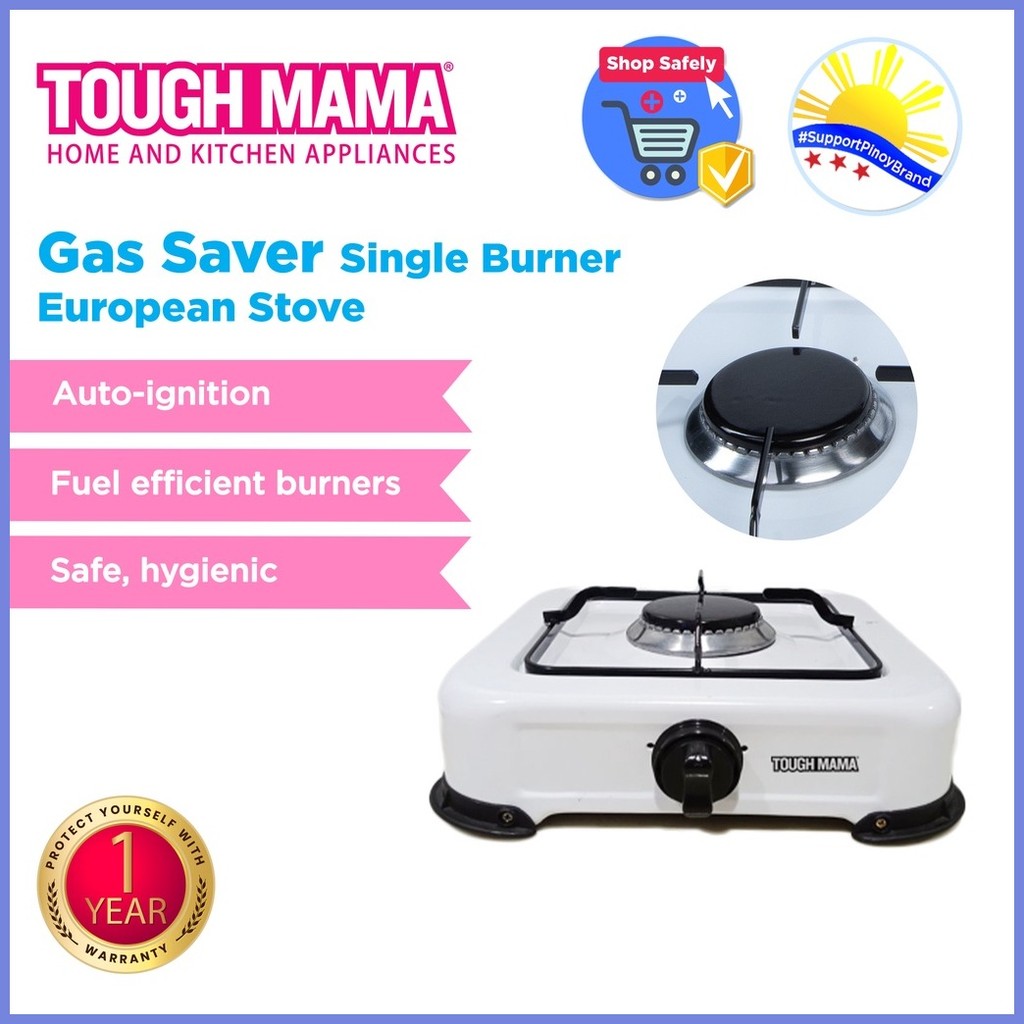 [COD] Tough Mama NTM-EGSS Single Burner Gas Saver European Stove White ...