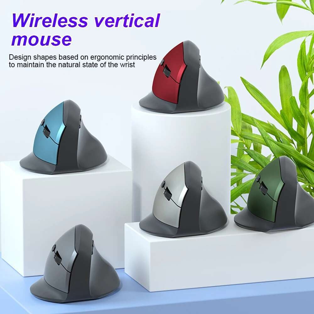 Type-C Rechargeable Vertical Mice Wireless Computer Mouse Bluetooth 2 ...