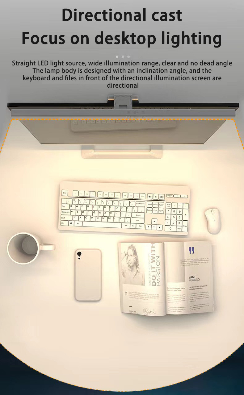 Screenbar Light LED Reading Light Dimmable Eye Protection Light For ...