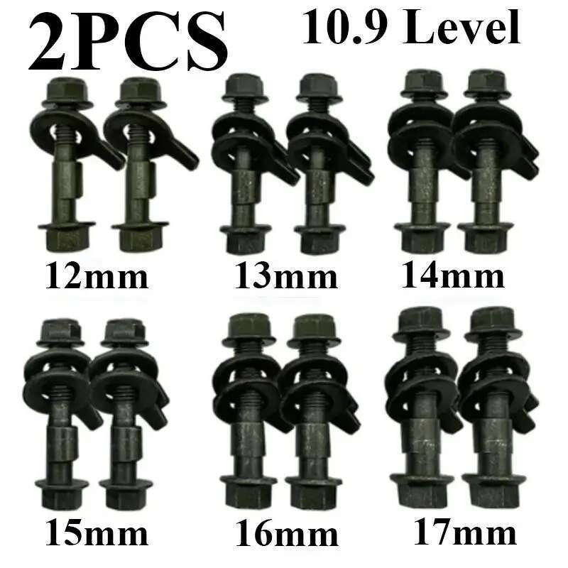 2x 10.9 Level Camber Bolt Nut Car Wheel Alignment Arc Eccentric Screw ...
