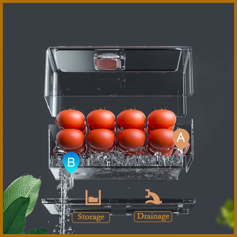 Refrigerator Food Storage Drawer Type Fresh Box Transparent Fridge ...