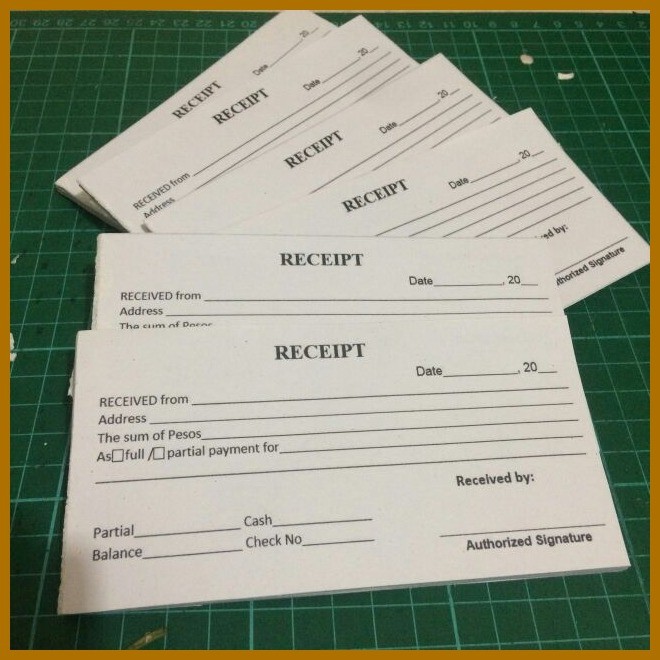 Acknowledgement Receipt 5pads | Shopee Philippines