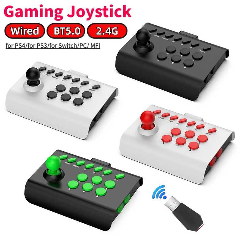8B7 Potable Joystick 3 Connection Modes Vintage Arcade Console ...