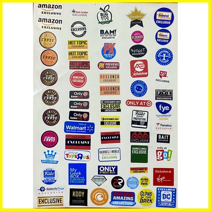 ☢ Funko Pop Replacement Sticker Exclusive (Buy 1 take 2 Strictly Same ...