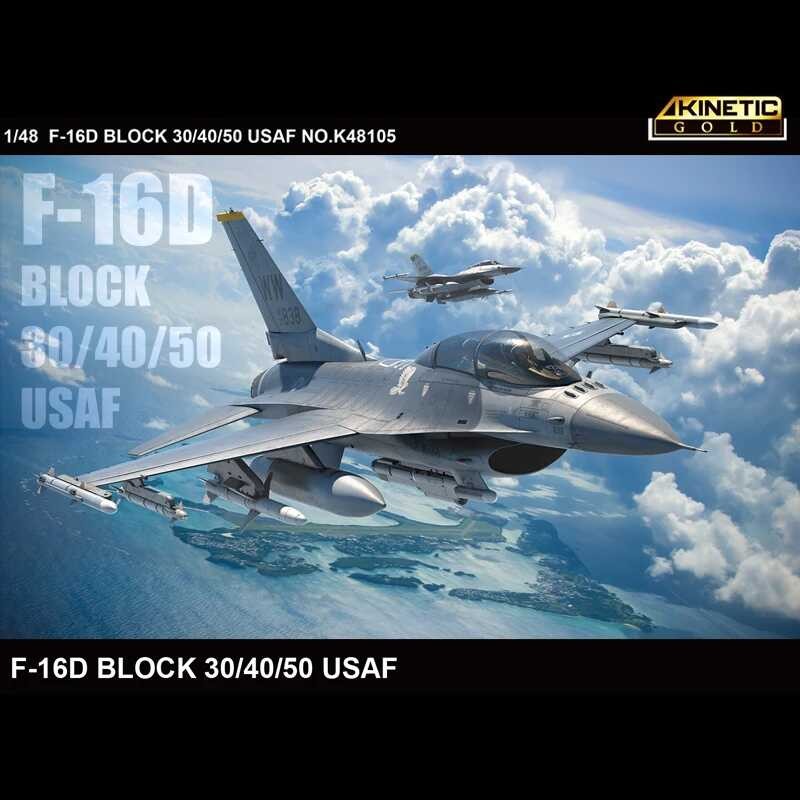 KINETIC & K48105 Plastic Airplane 1/48 F-16D Block 30/40/50 USAF ...