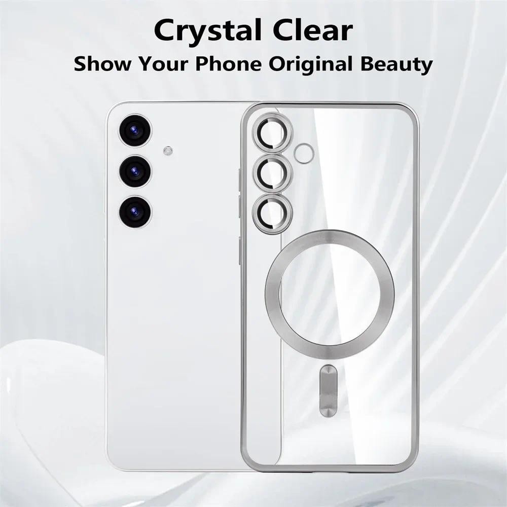 For Samsung A56 A55 A26 A25 Clear Soft Magnetic Case for Samsung Galaxy A15 A16 A35 A05S A55 A56 ...