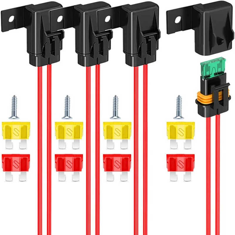 Waterproof fuse box 12AWG wire harness ATC/ATO 20A/30A/40A blade fuse ...