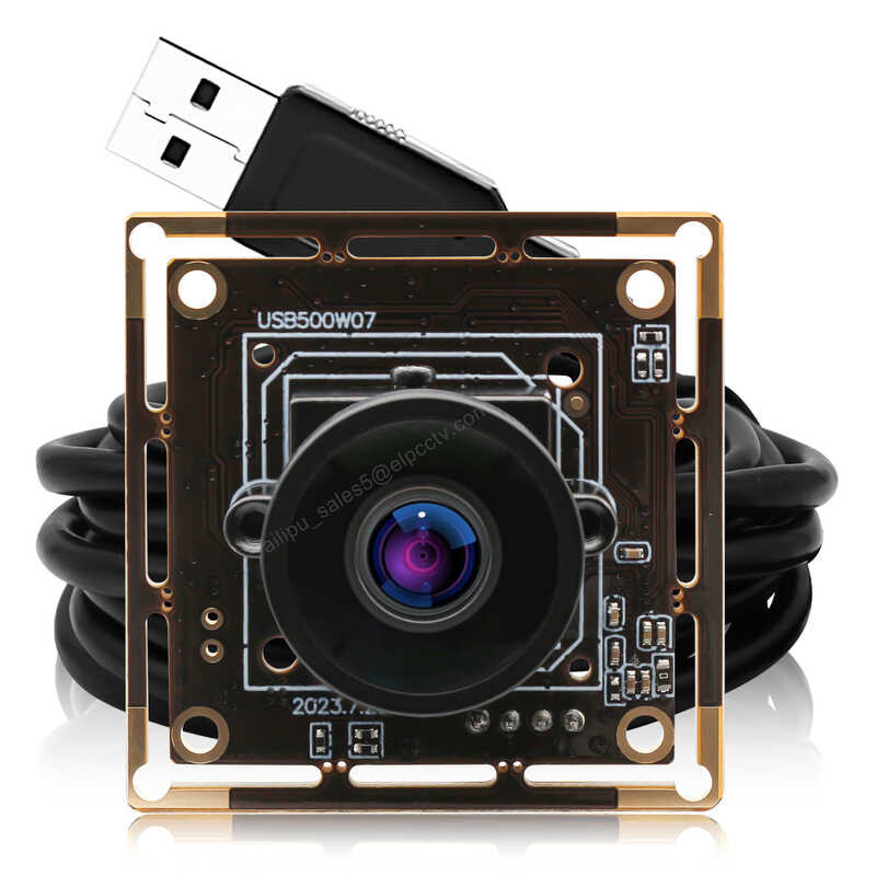 HD 5MP USB Camera Module 30FPS High Frame Rate with Wide Angle 100Degree No Distortion Lens CMOS ...