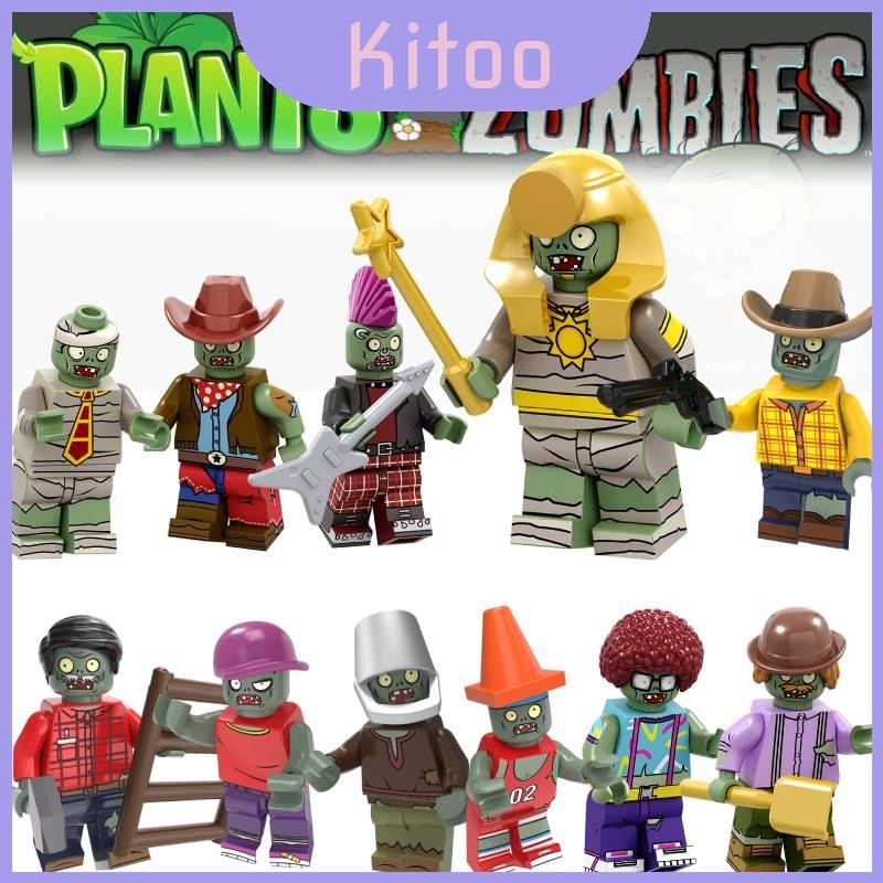 Building Plastic Abs Blocks Plant Vs. Zombie Boy Granule Toy Mini ...