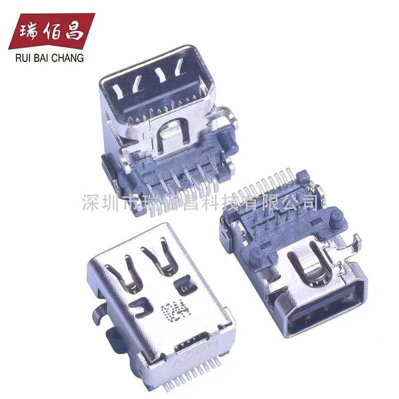 Mini Display Port HD interface 20Pin female socket with raised terminal ...