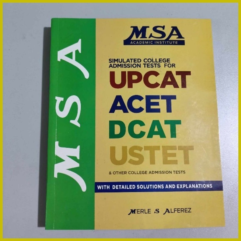 MSA Upcat Acet Dcat Ustet (solution Manual) | Shopee Philippines